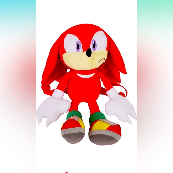 Sega | Other | Sonic Knuckles 8 Plush Backpack Red Mochila Sonic Color ...